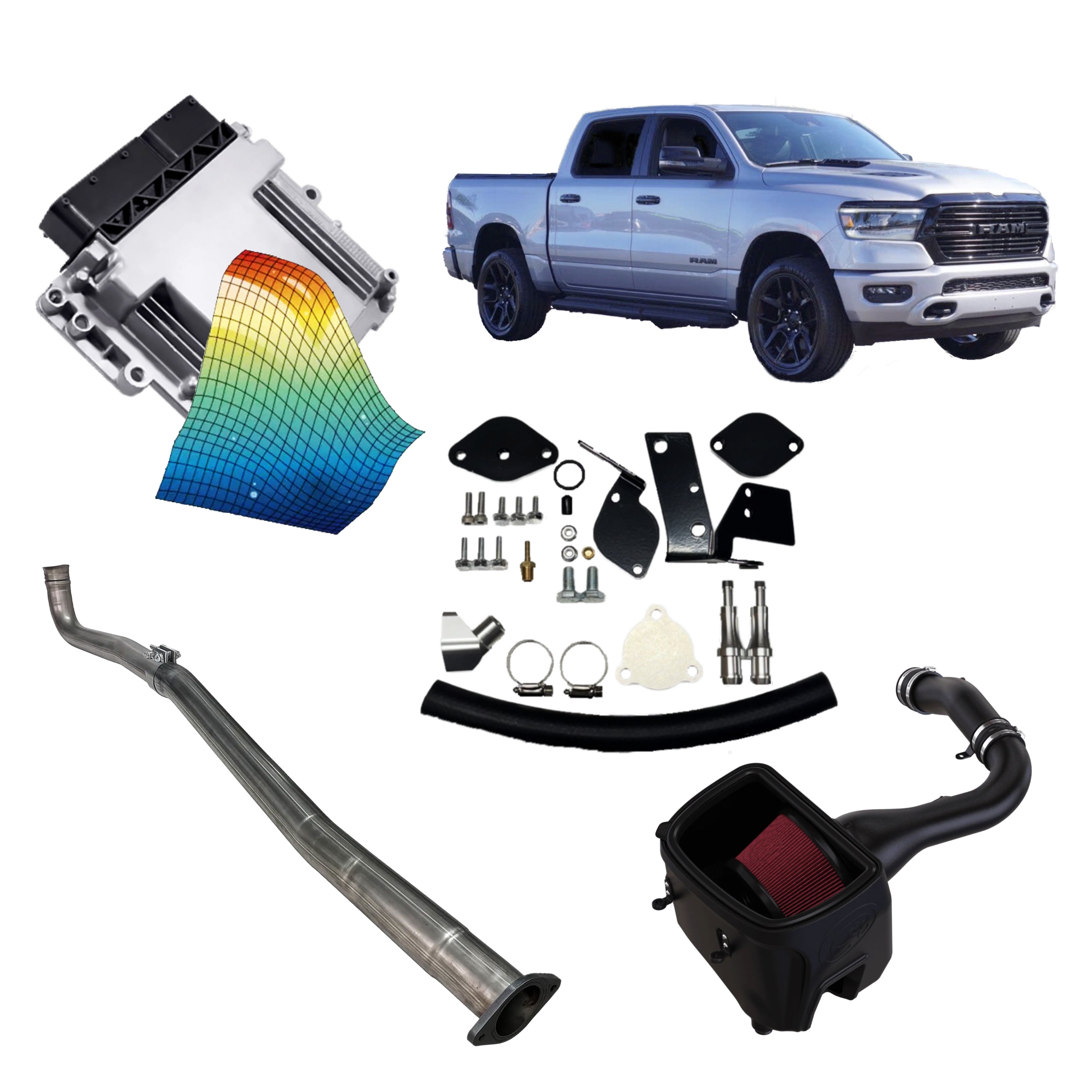 2020 - 2023 3.0L RAM 1500 ECO DIESEL ALL-IN-ONE CUSTOMIZABLE KIT BUNDL ...